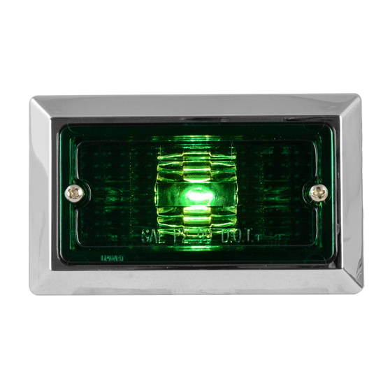 Rectangular Marker Light with Chrome Base - Big Rig Chrome Shop