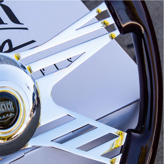 Buy 18-Inch Chrome Stars & Stripes Dark Steering Wheel - Shop Now