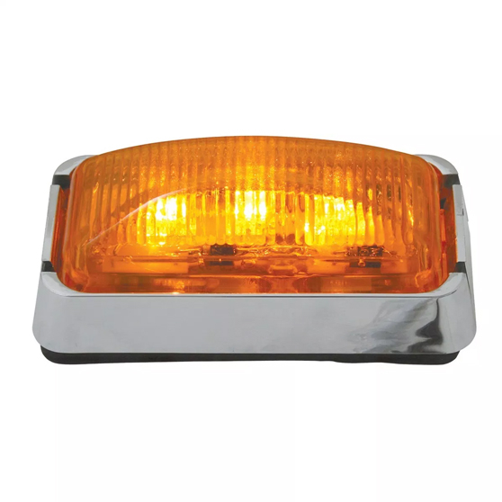 Buy Small Rectangular LED Marker Light with Chrome Rim