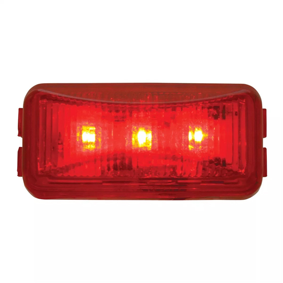 Buy Small Rectangular LED Marker Light with Chrome Rim Rail Style