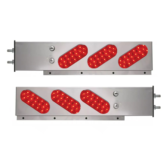 Chrome Spring-Loaded Rear Light Bars with Oval Lights - Shop Now