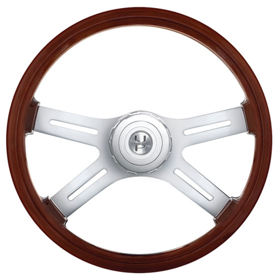 18-Inch Wood & Chrome Steering Wheels for Peterbilt & Kenworth