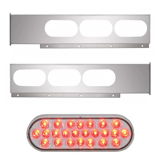 Buy Chrome Rear Light Bars with 6 Oval Lights - Shop Now