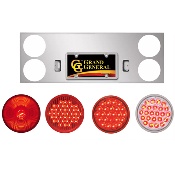 Buy Stainless Steel Rear Light Panel with 4-Inch Round Lights