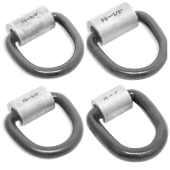 Secure Your Semi Truck: Tie Down D-Ring with 2 Step Folding Steps