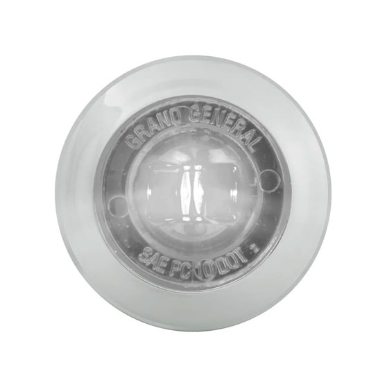 1-Inch Mini LED Light with Bezel & Smoke Lens - Big Rig Chrome