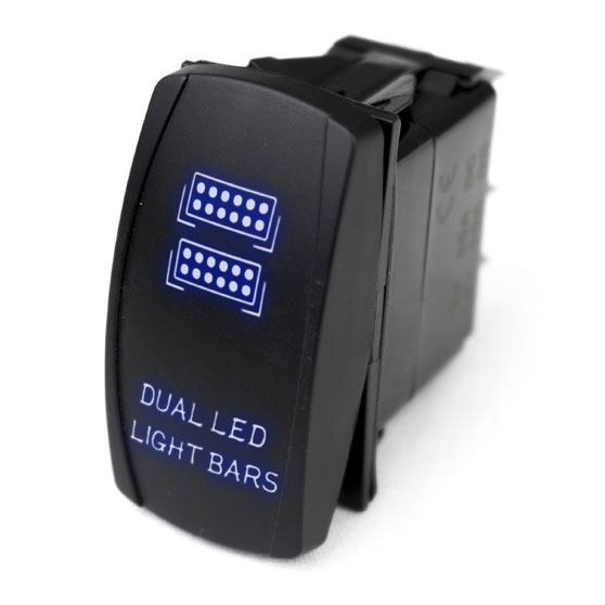Dual LED Light Bar Rocker Switch for Semi Trucks