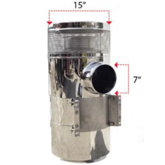 Peterbilt 379 Air Cleaner: 15 LED Light Blue Lamp
