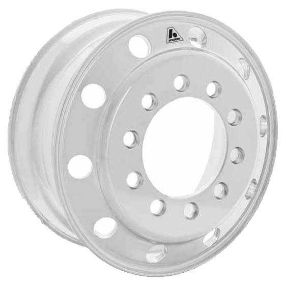 Accuride 22.5x8.25 Aluminum Budd Wheel - 10 Holes Standard Finish