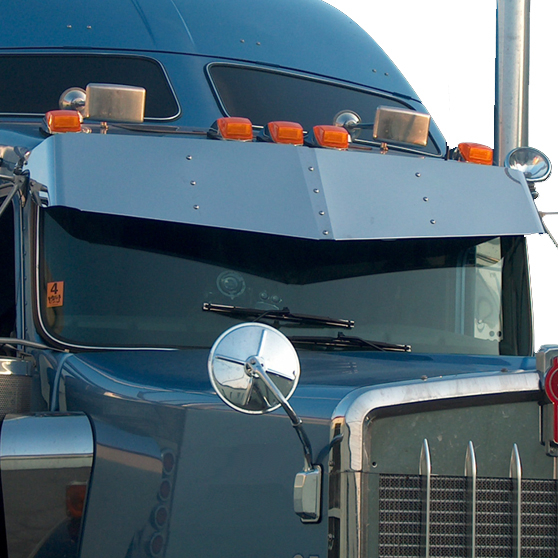 Buy Kenworth W900L V-Style Visor for Round Windshield - Shop Now