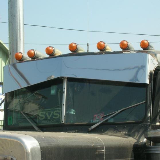 Buy Peterbilt 359 Bowtie Visor - 13x15 Inch | Big Rig Chrome Shop