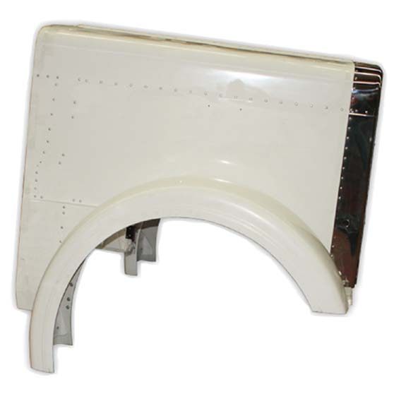 Pete 379 127 BBC Fiberglass Hood with Stainless Grille