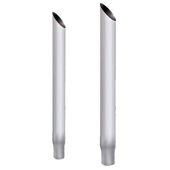 "Chrome Miter Cut Semi Truck Exhaust Stack - 36" or 48""