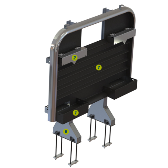 Buy HERD 68x70 Chain Hanger Cab Guard with Window Cutout