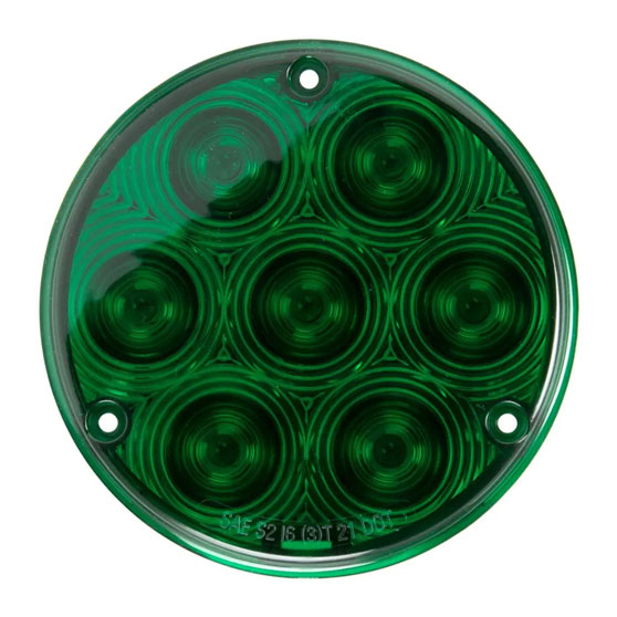 4-Inch Green LED Light for Semi Trucks with #1157 Plug