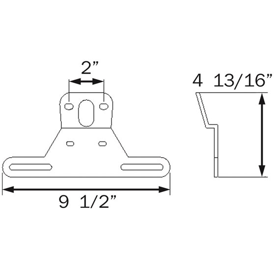 Heavy Duty Plastic License Plate Bracket - Big Rig Chrome Shop