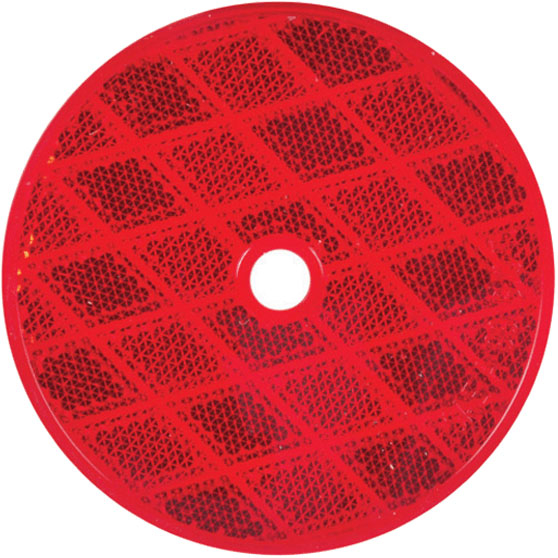 Buy 3-Inch Round Red Center Mount Reflector - Big Rig Chrome Shop