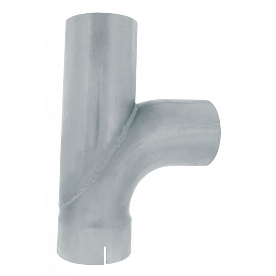 Universal Aluminized 5" Y-Pipe with 90° Angle - Big Rig Chrome