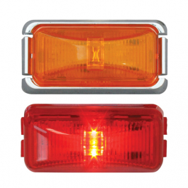 Buy Small Rectangular LED Marker Light with Chrome Rim Fleet