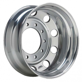 Accuride 24.5x8.25 Aluminum Polished Budd Pilot Wheel - 10 Holes