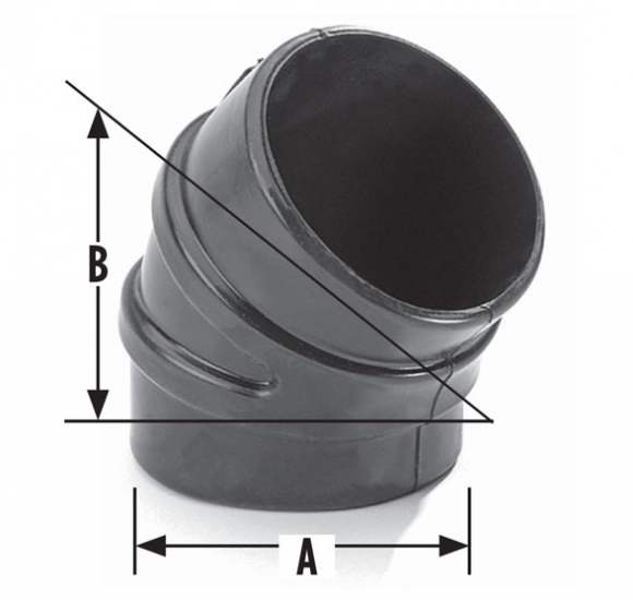 Buy 45-Degree Rubber Elbow - Big Rig Chrome Shop